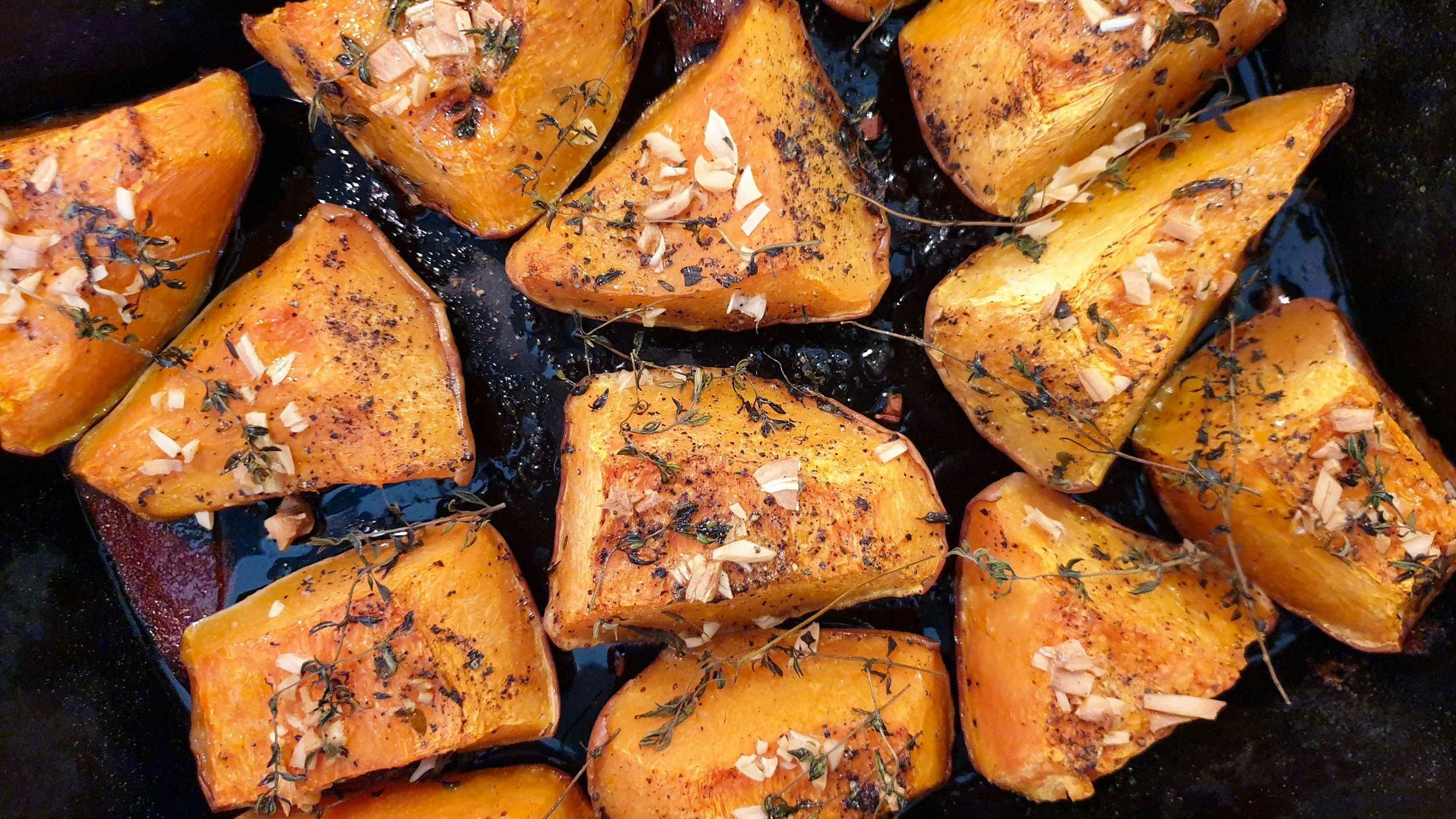 Roast Butternut Pumpkin with Fresh Thyme and Rub-A-Dub Seasoning ...
