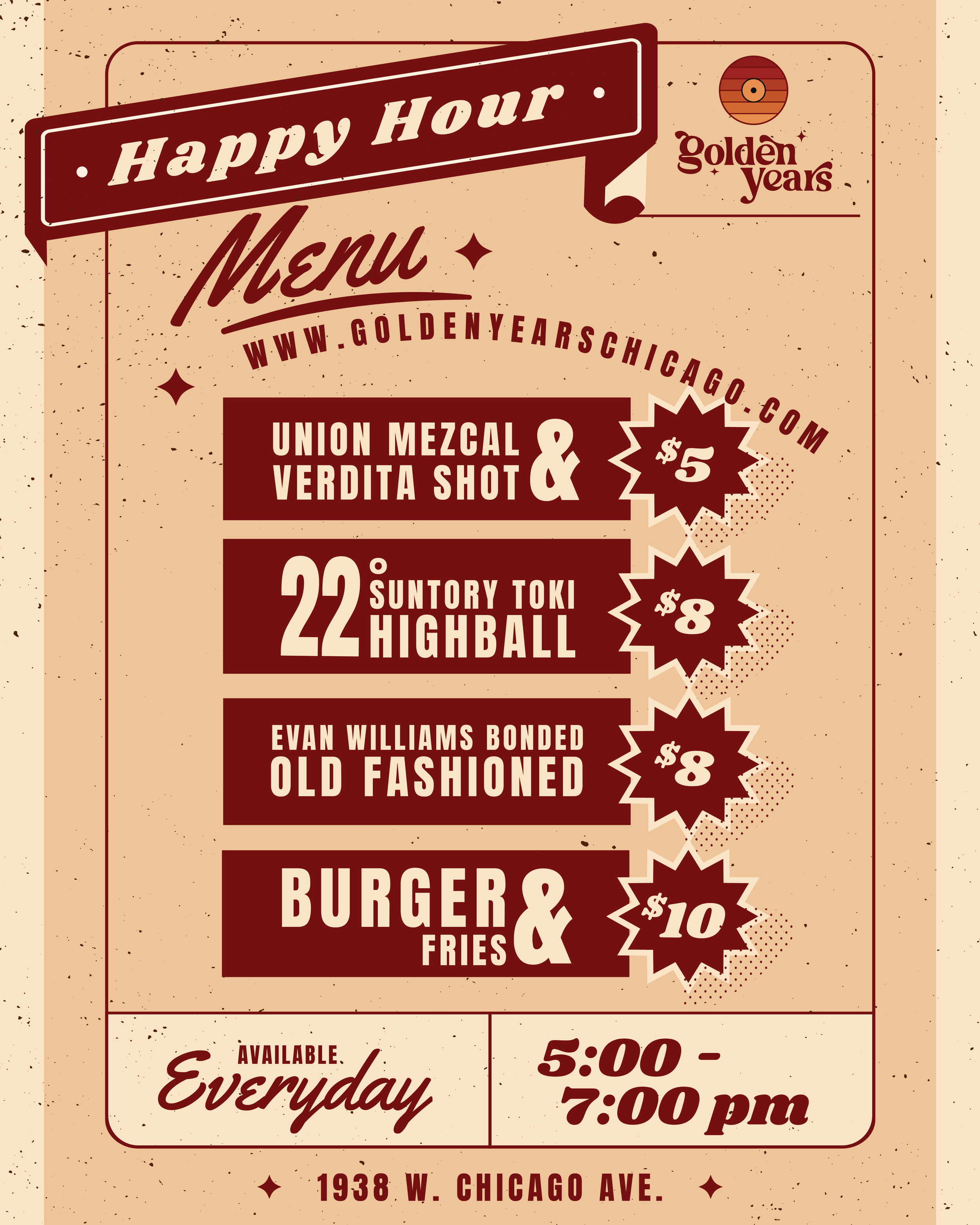 Menu — Golden Years Chicago