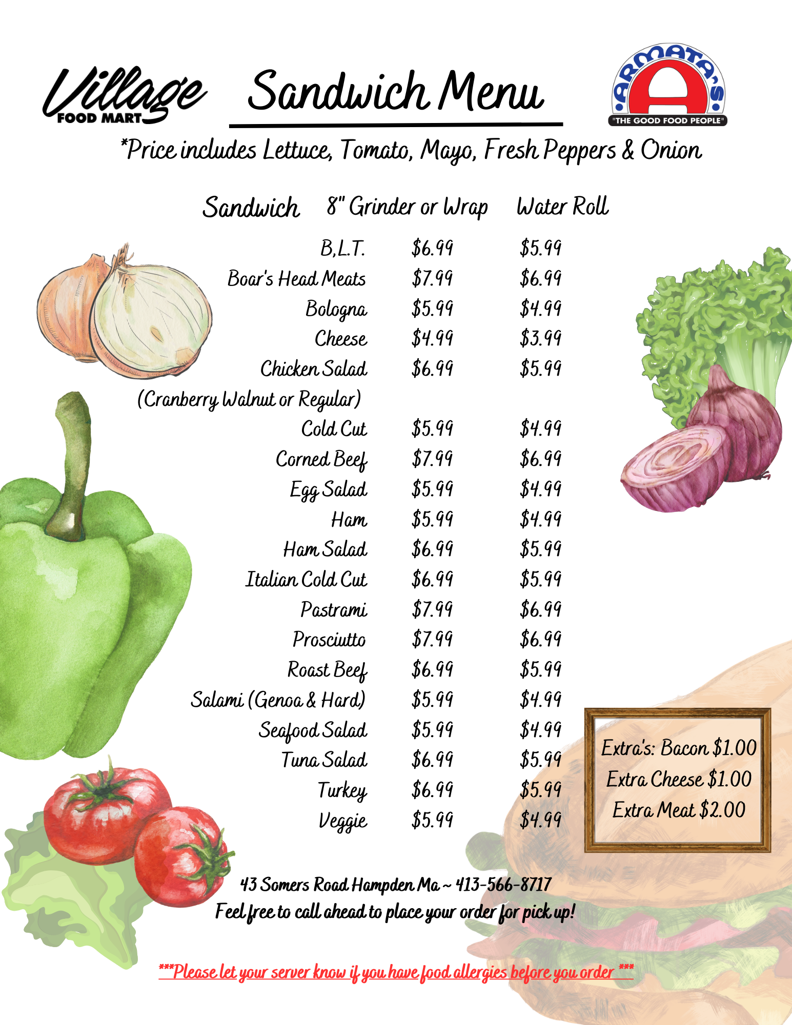 Grinders & Sandwiches — Village Food Mart