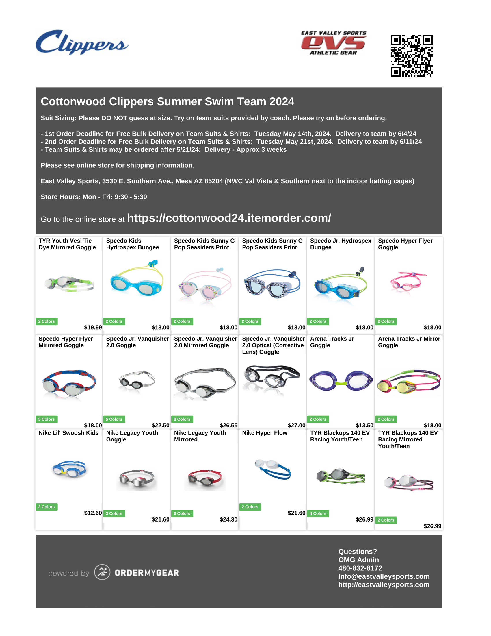 RSVP 3 — Cottonwood Clippers Swim Team