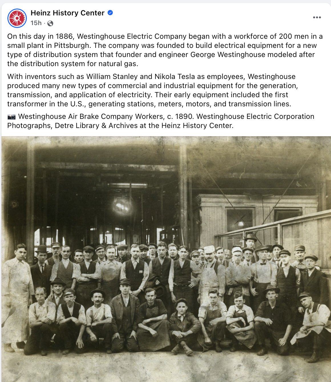 Founding of Westinghouse Electric Company — The Westinghouse Legacy