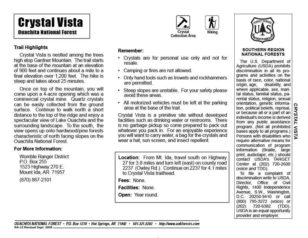 Crystal mines in Arkansas. A comprehensive list and guide of all mines ...