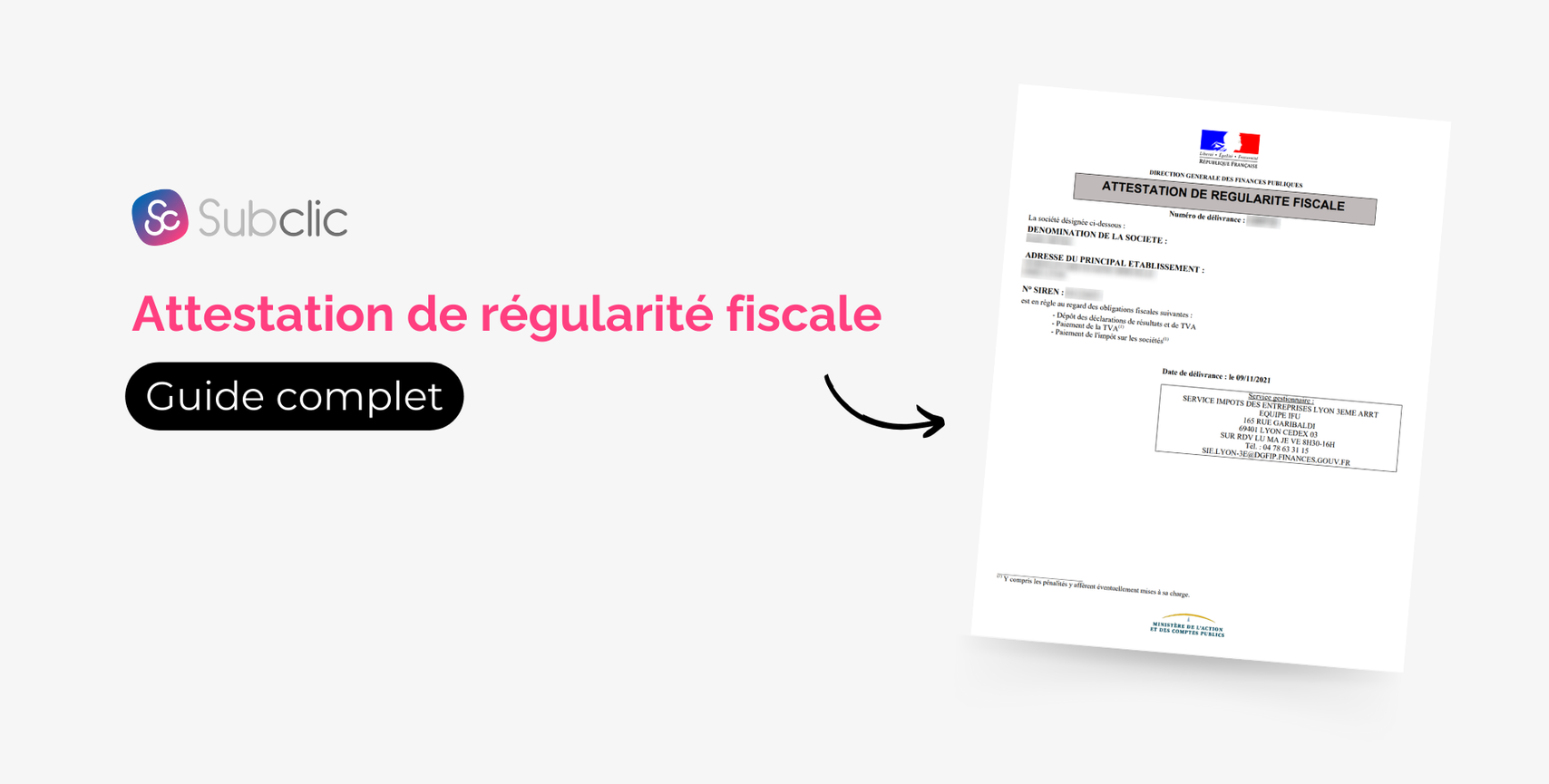 Attestation de régularité fiscale : validité et procédure d'obtention ...