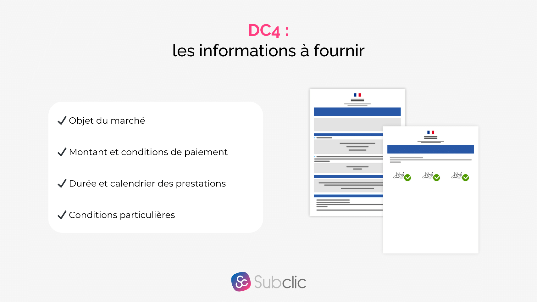 DC4 marchés publics : Guide complet — Subclic