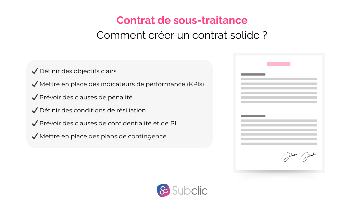 Guide complet sur la réglementation de la sous-traitance — Subclic
