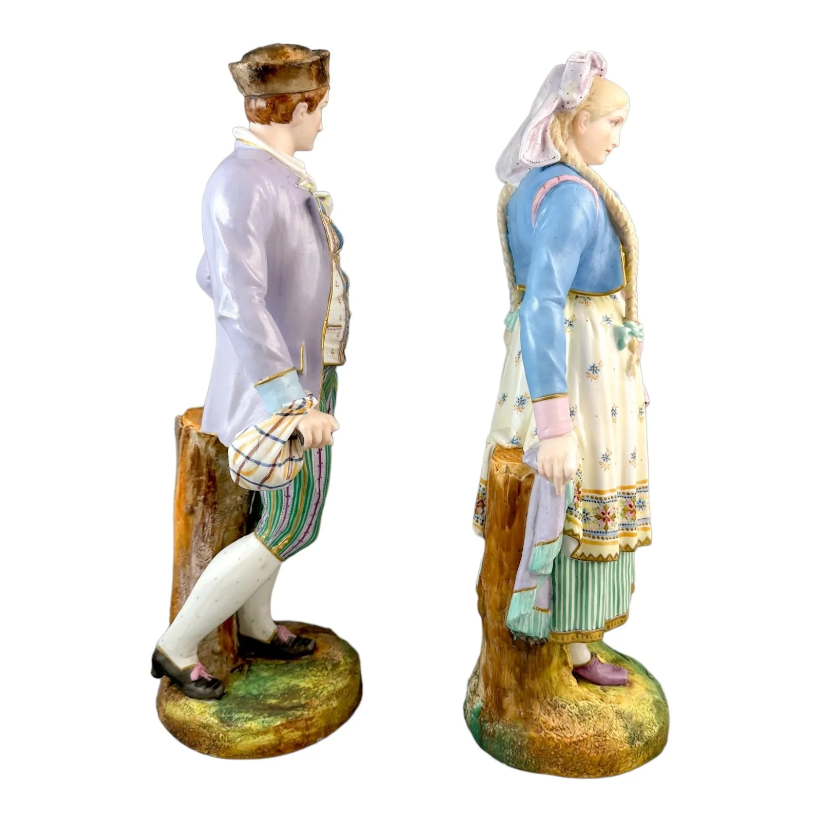 1830’s Meissen porcelain figurine of Regency dandy gentleman holding a ...