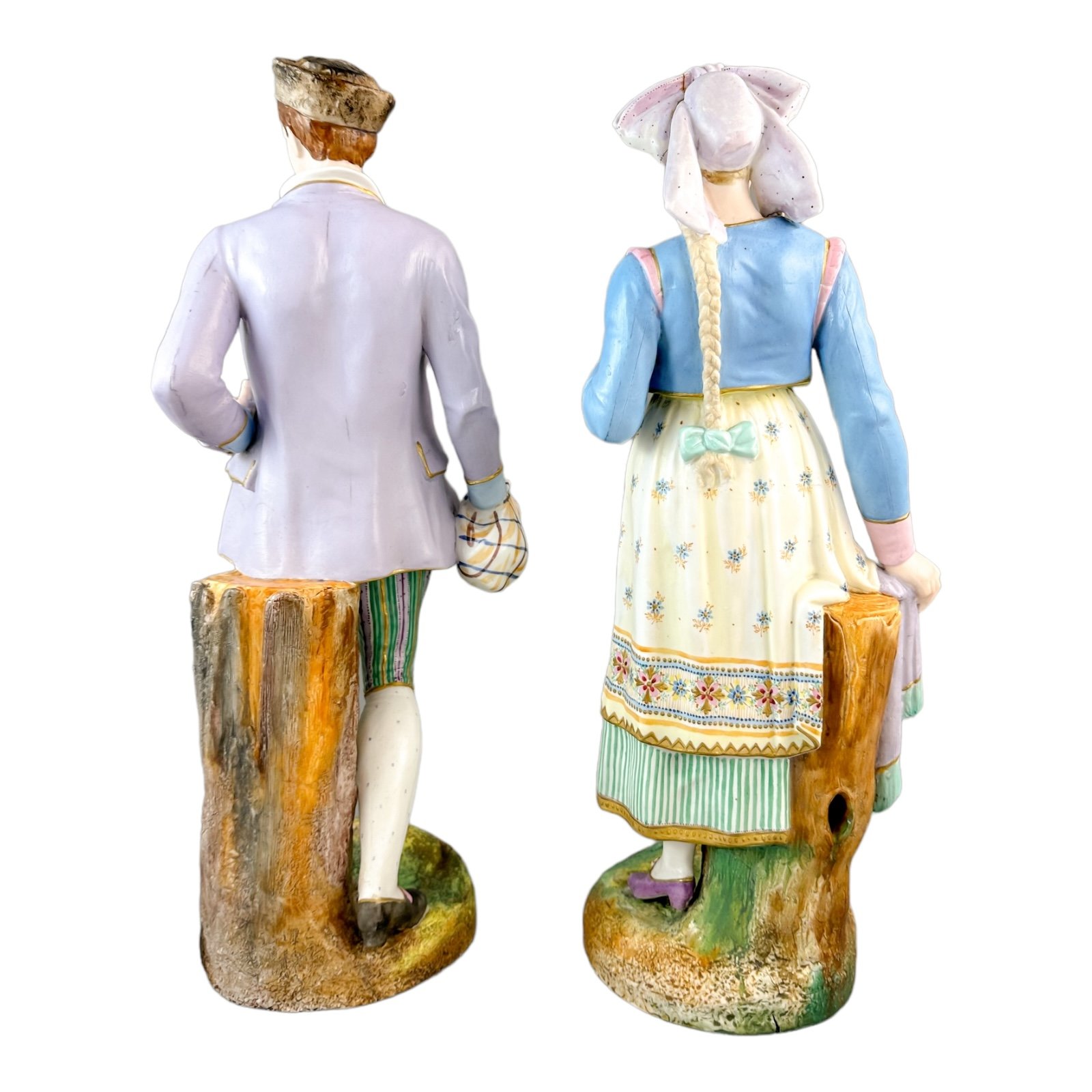 1830’s Meissen porcelain figurine of Regency dandy gentleman holding a ...