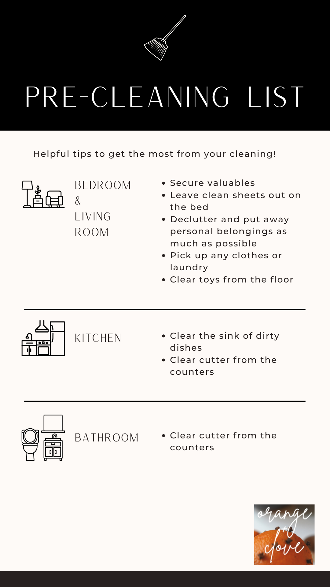 Pre-Service Checklist — Orange & Clove