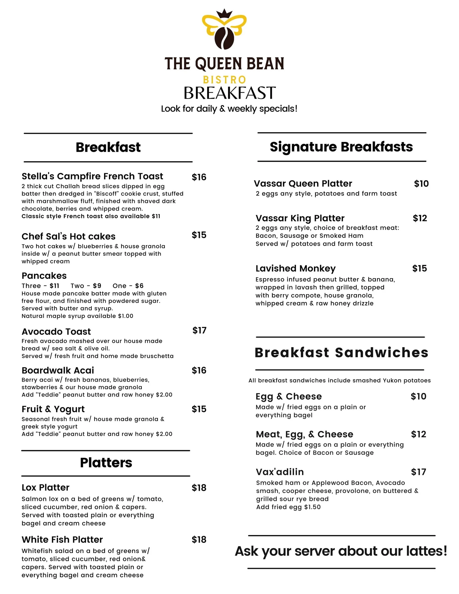 Gallery 3 — The Queen Bean Bistro