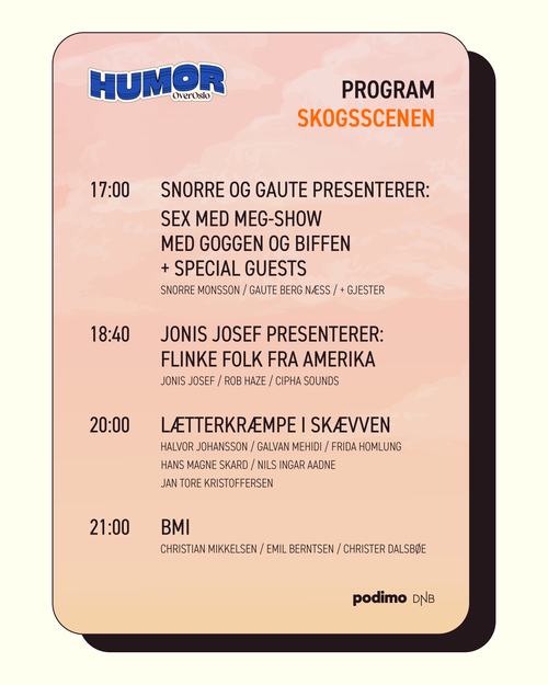 Program og scener — Humor OverOslo