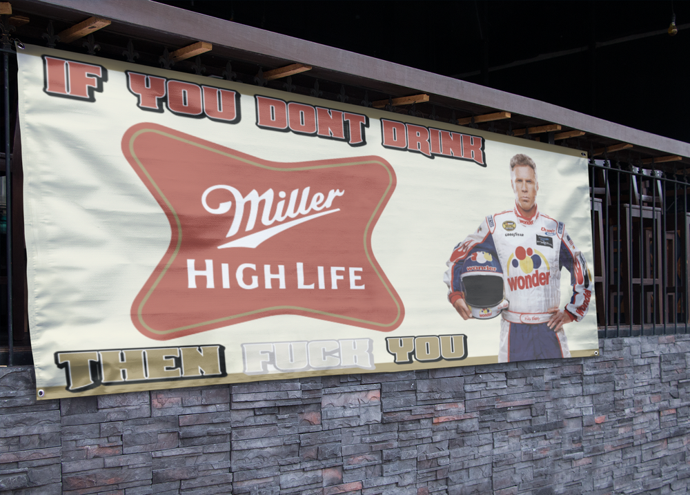 Home of the Ricky Bobby Beer Banners — Razor Edge Banner Company