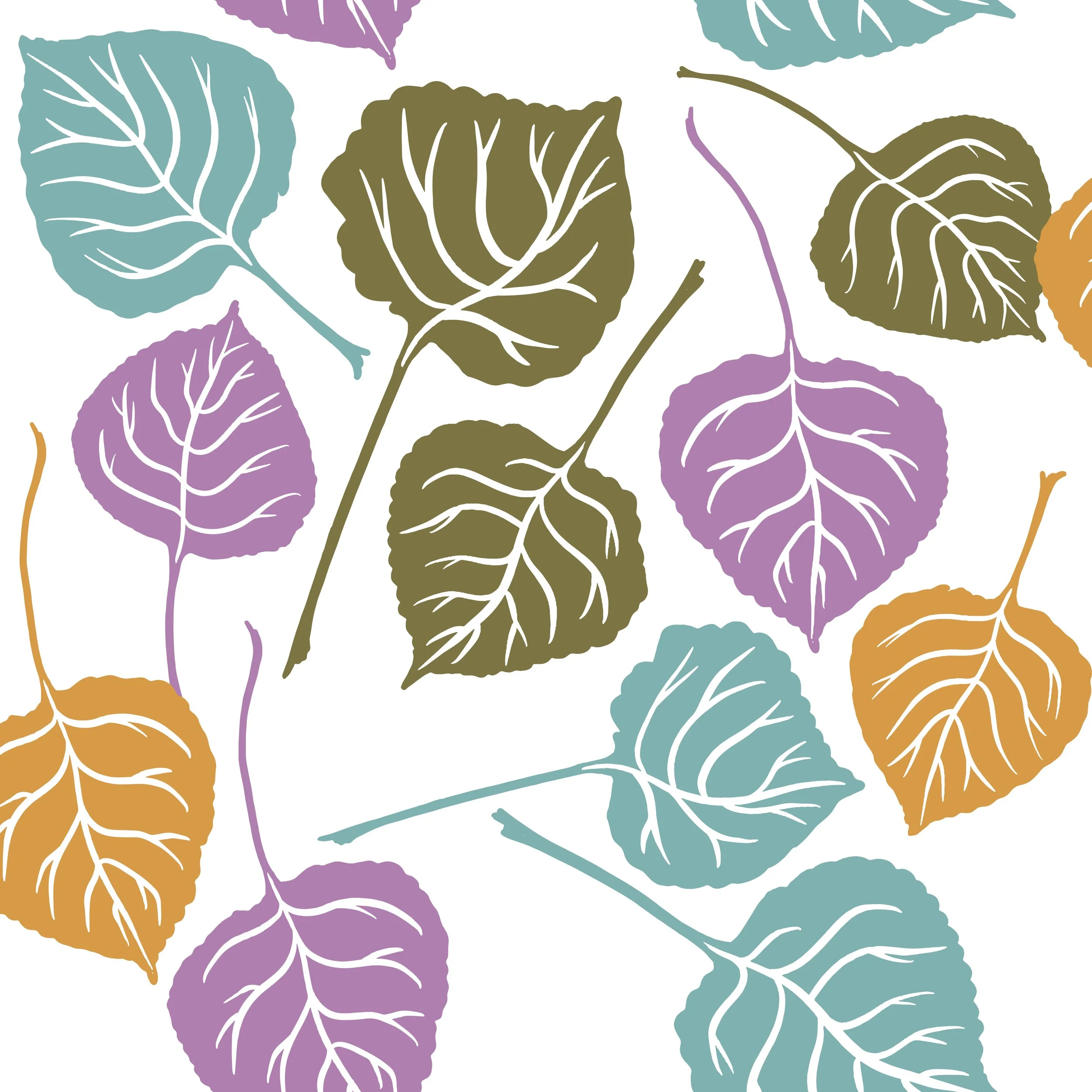 Tumbling Aspen Leaves — Gabrielle Hewson | Artist • Surface Pattern ...
