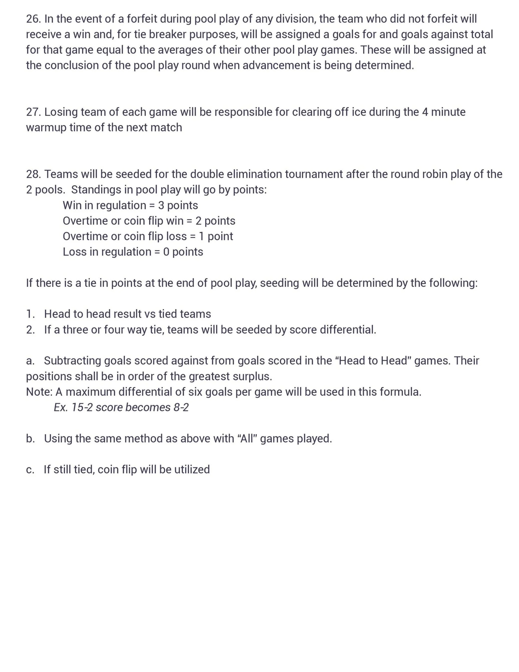 Rules/ skill chart — Stanley Ice Rink