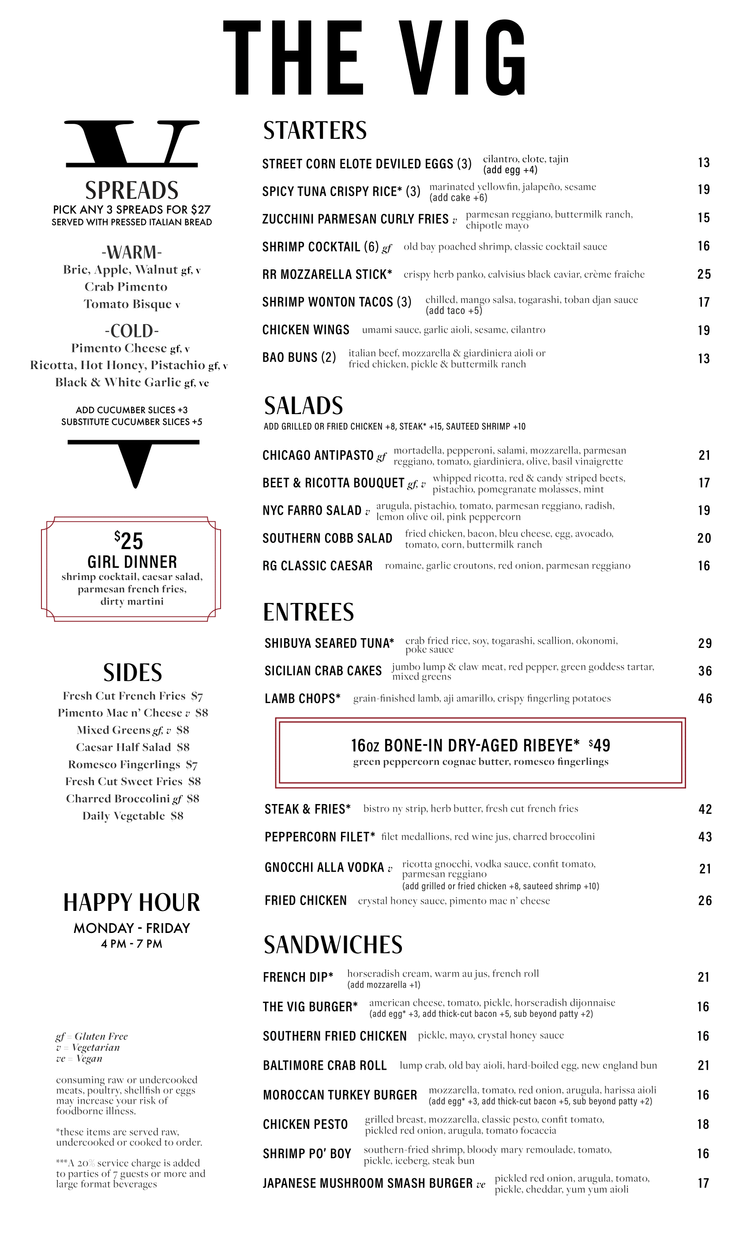 Dinner - The VIG Chicago - West Loop
