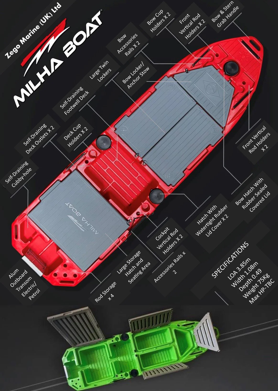 Milha Boat The Predator Hunter now Sold in the UK & Europe By Zego ...