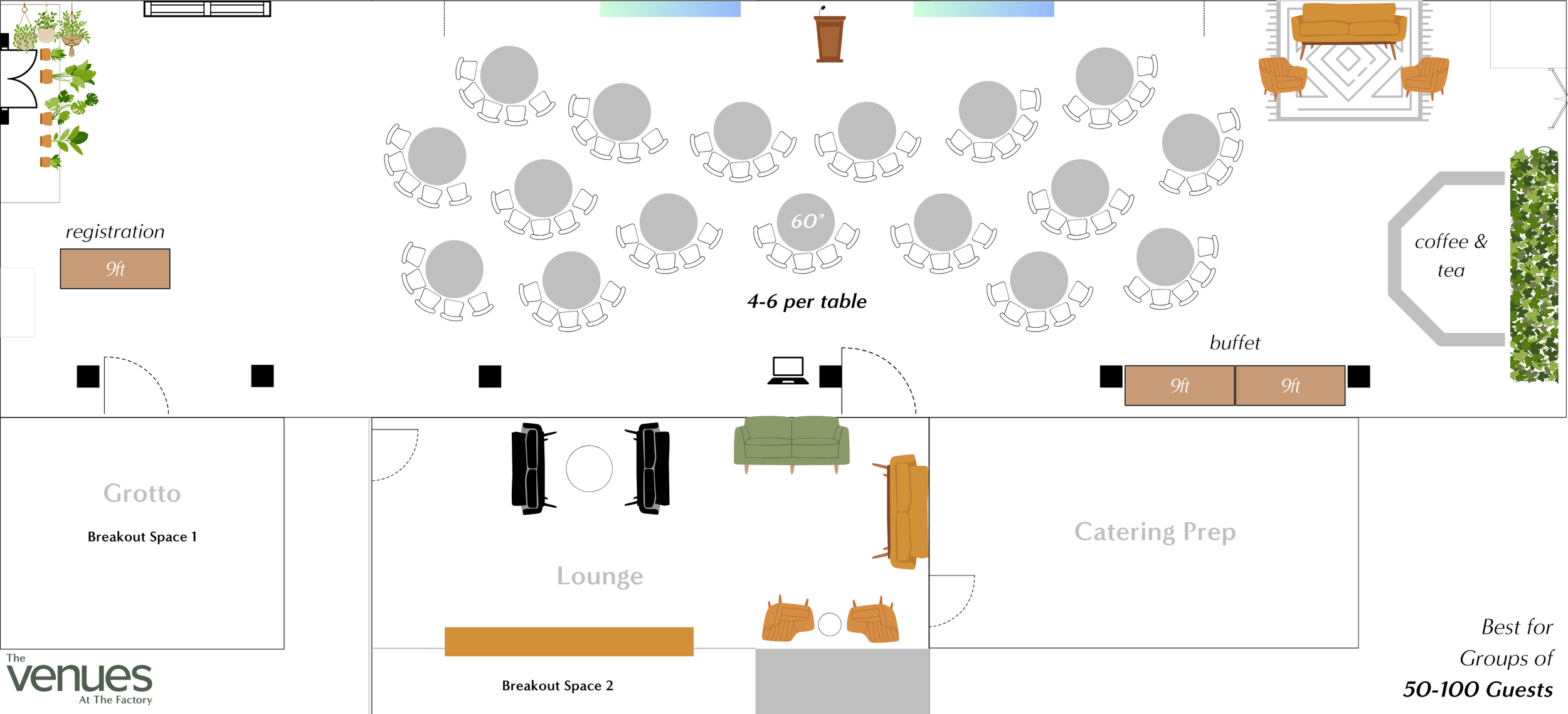 Floor Plans — The Venues at The Factory - Industrial Wedding Venue ...