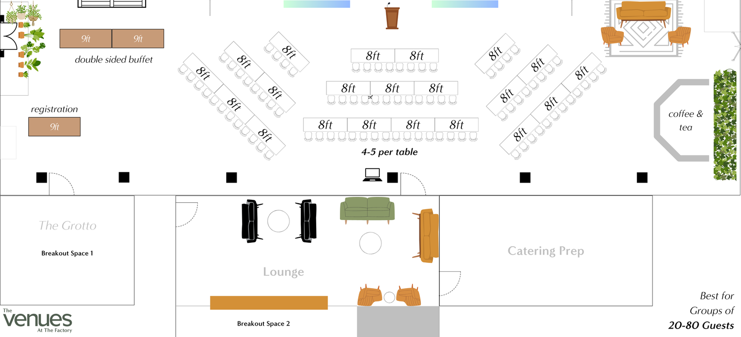 Floor Plans — The Venues at The Factory - Industrial Wedding Venue ...
