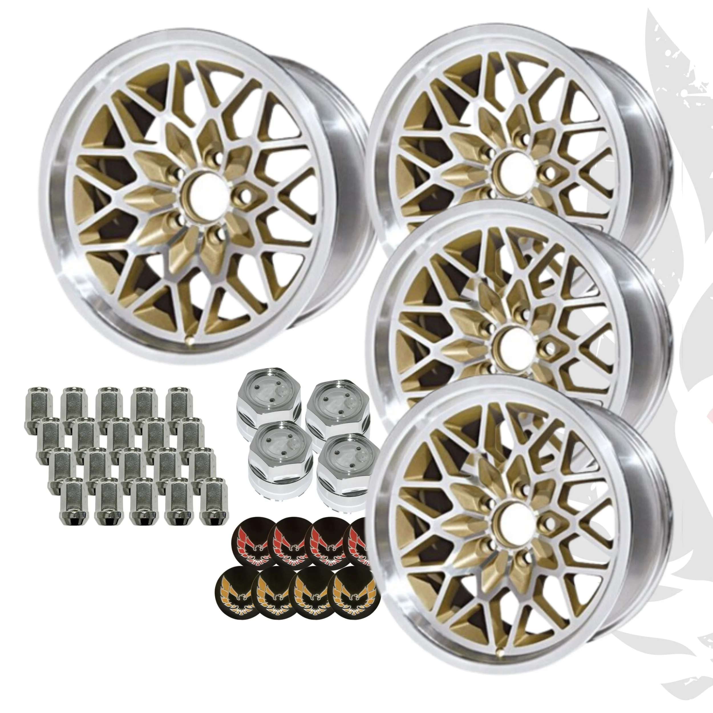 NEW 19X9.5 Gold Snowflake Cast Aluminum Wheels 1st 2nd Gen Pontiac ...