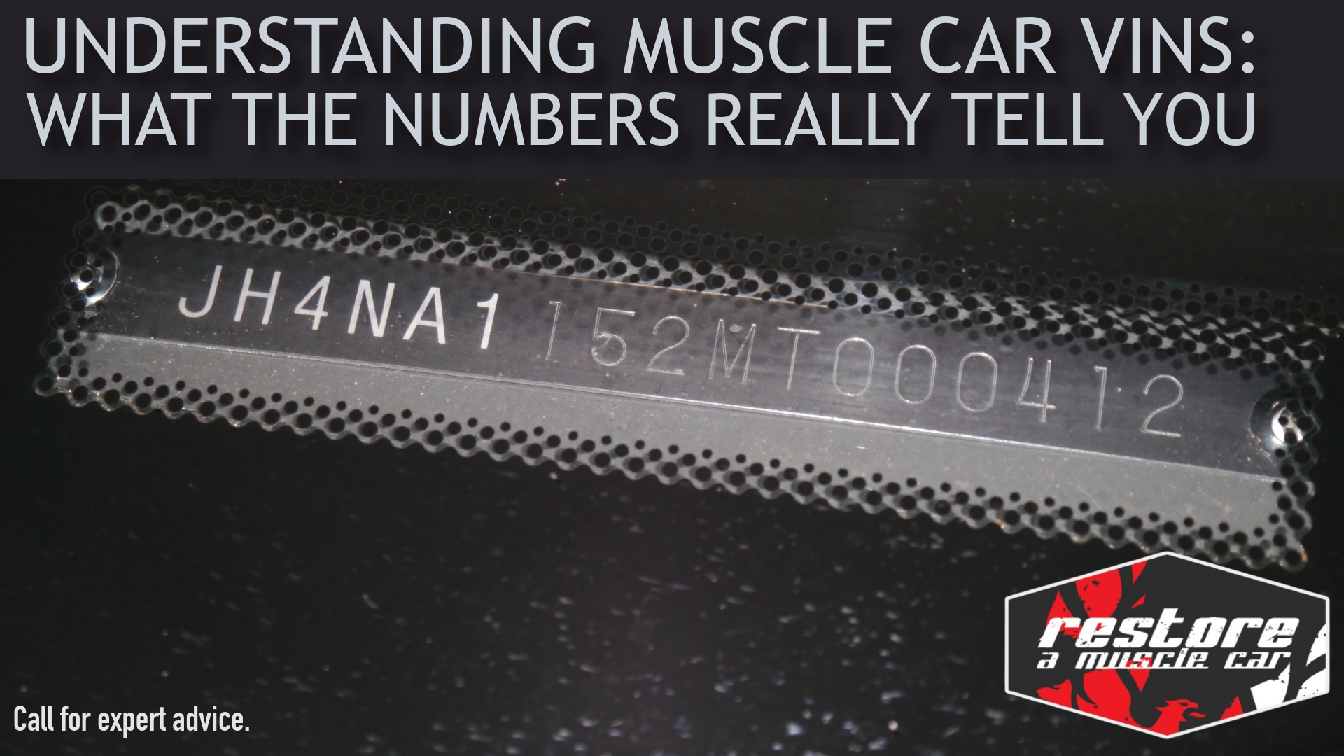 muscle car VIN decoding — Restore A Muscle Car