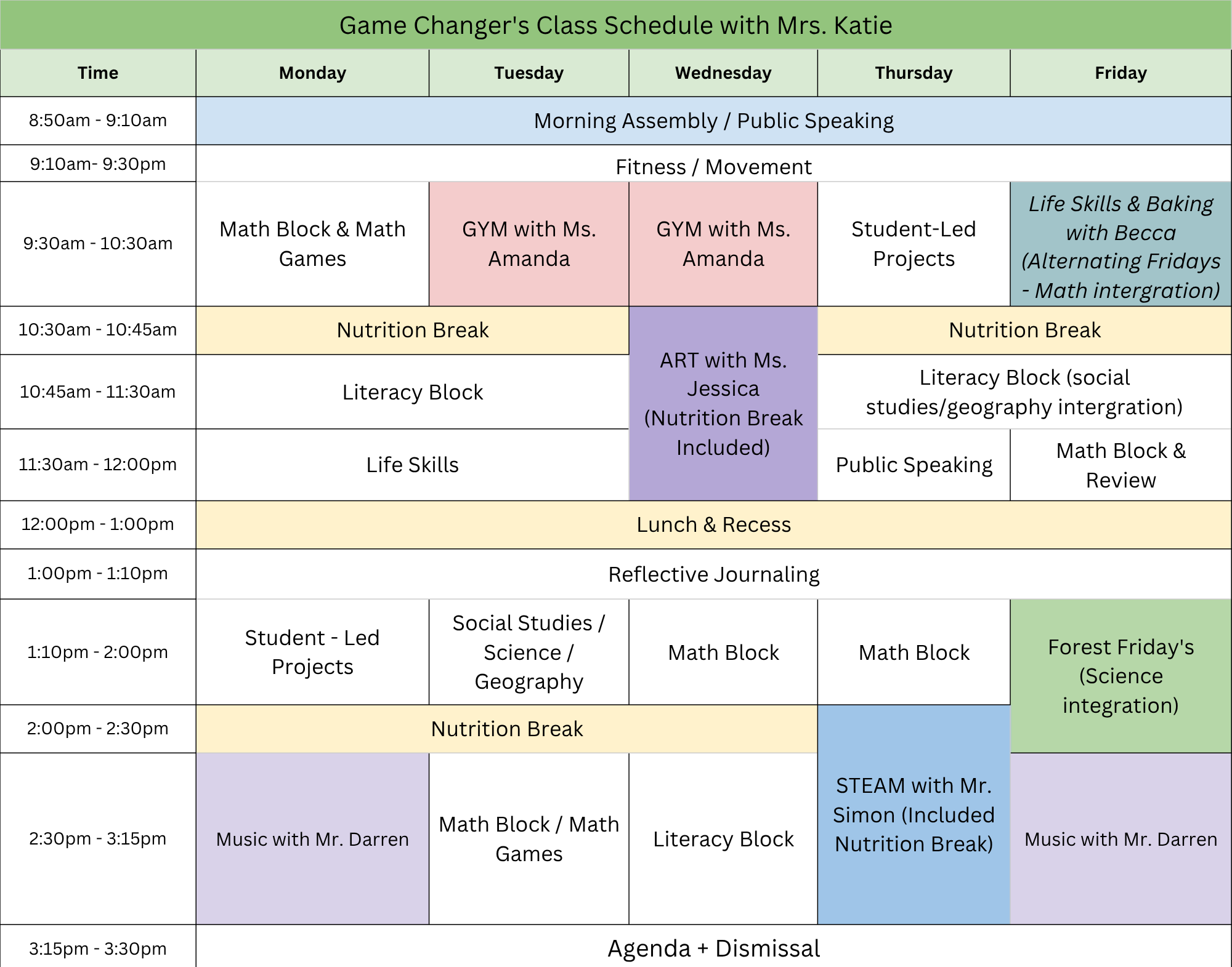 Curriculum — Evergreen Academy