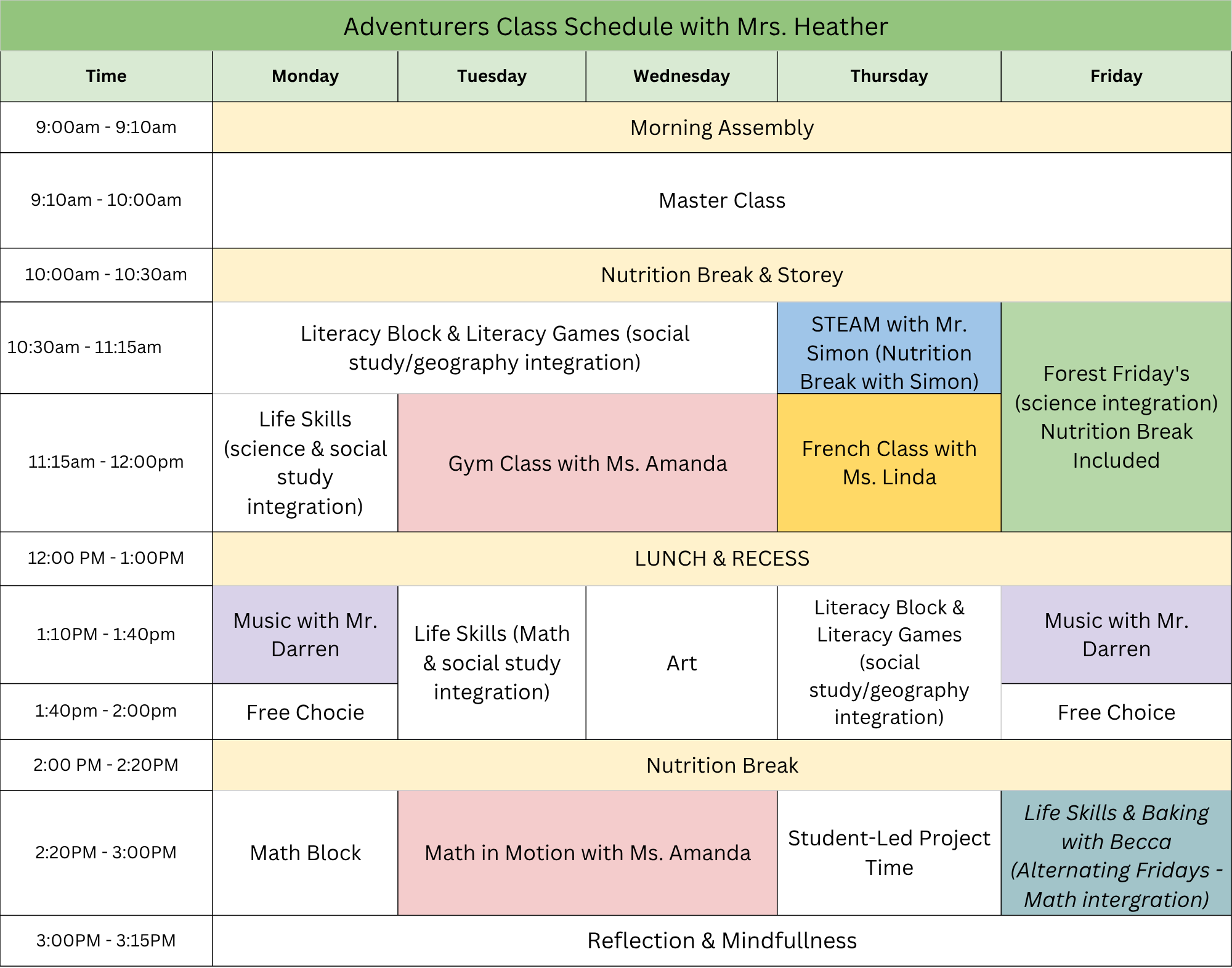 Curriculum — Evergreen Academy