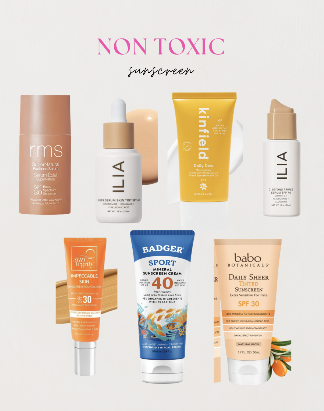 non toxic sunscreens — Clean Living Karly