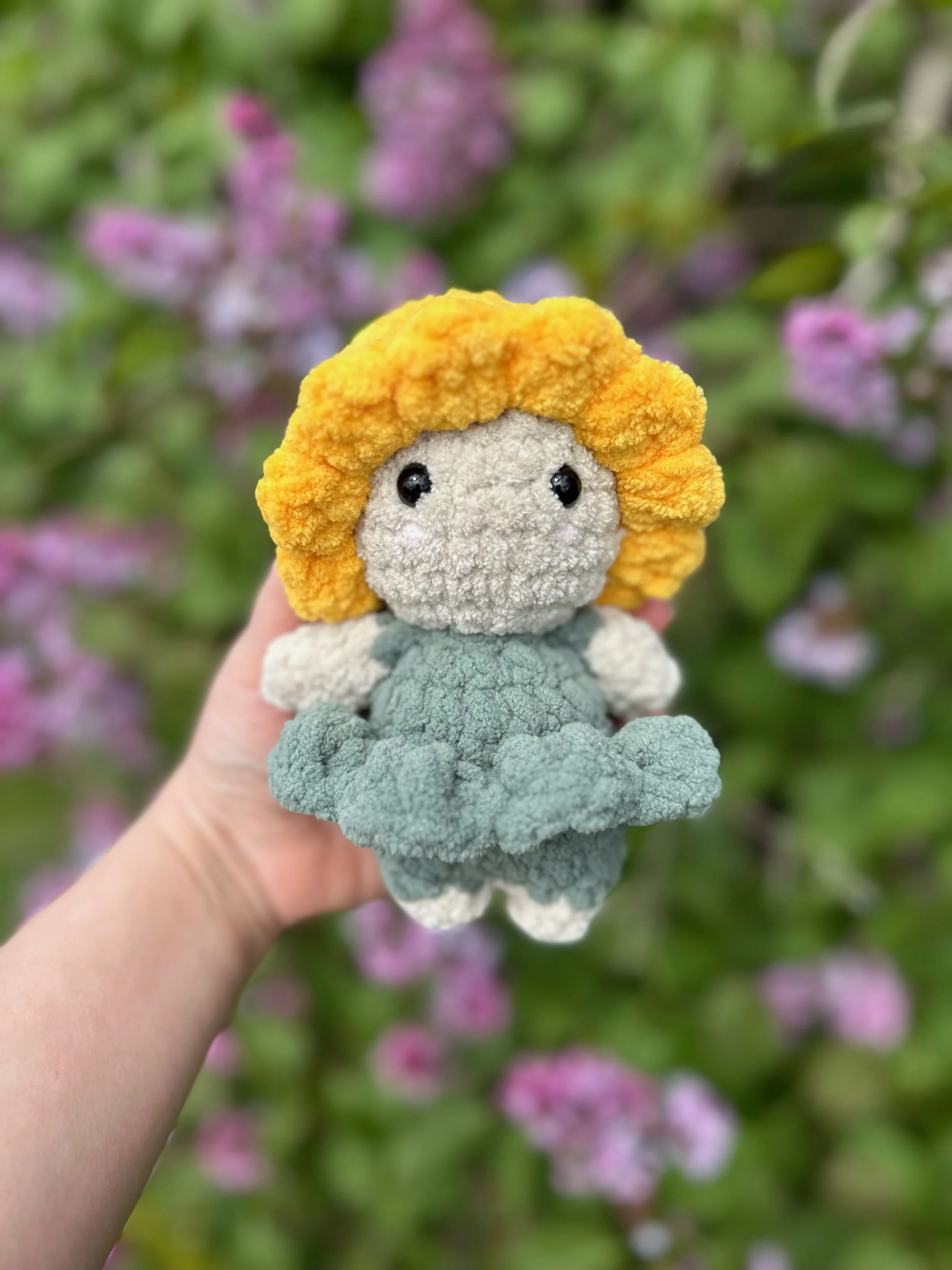 Golden Yellow Garden Flower Sprite — Enchanted Yarn Co.