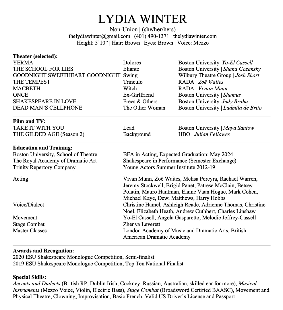 Documents — lydia winter