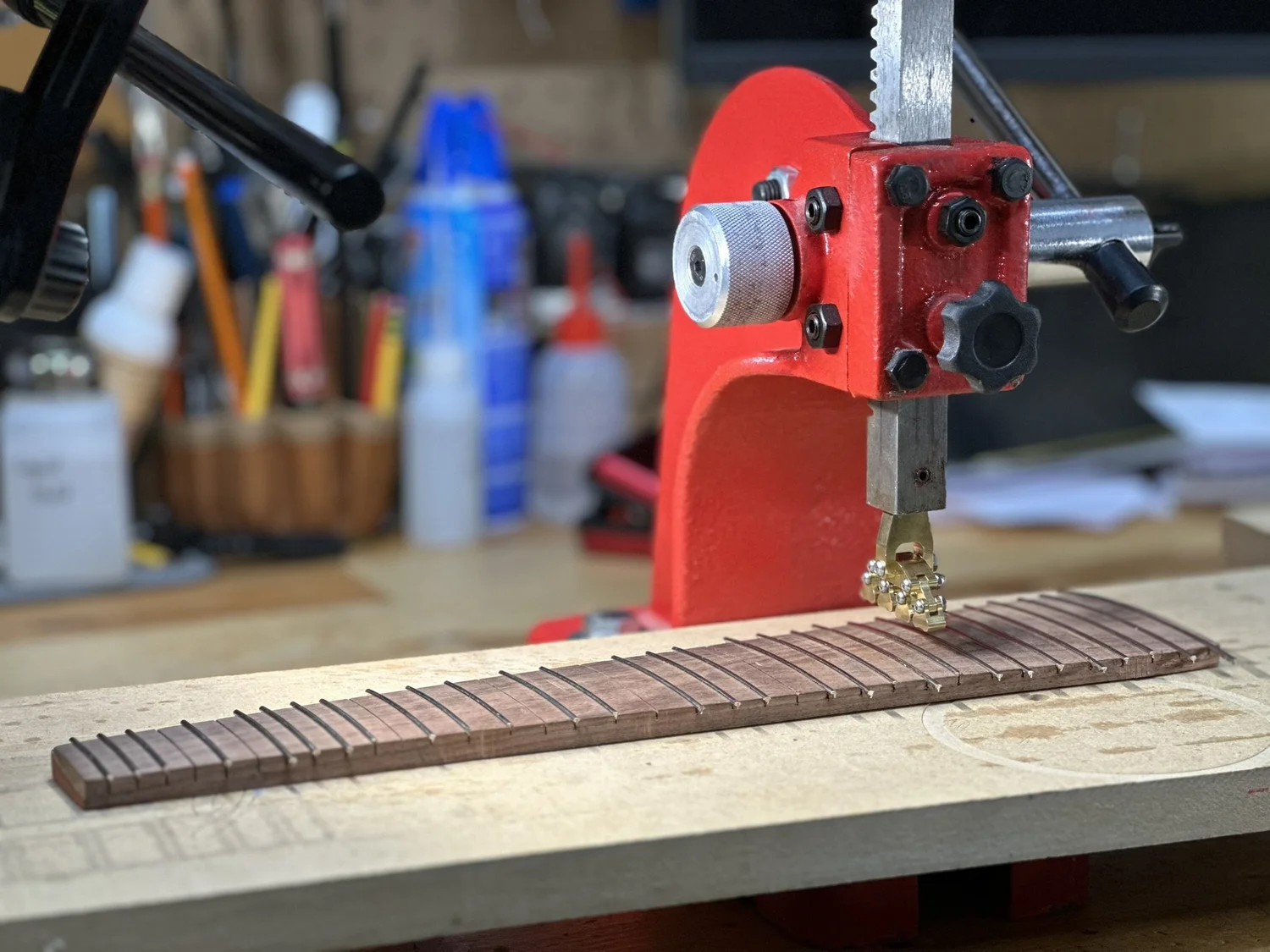 The Fractal Fret Press for compound & standard radius fretboards. — J ...