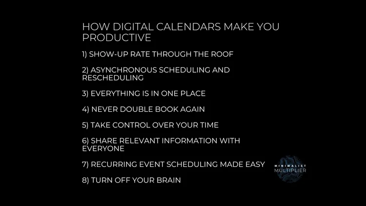 8 Reasons Why Productive People Use Digital Calendars — Minimalist ...