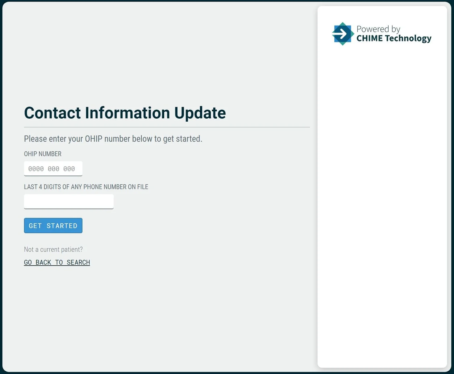 Update Contact Information — CHIME