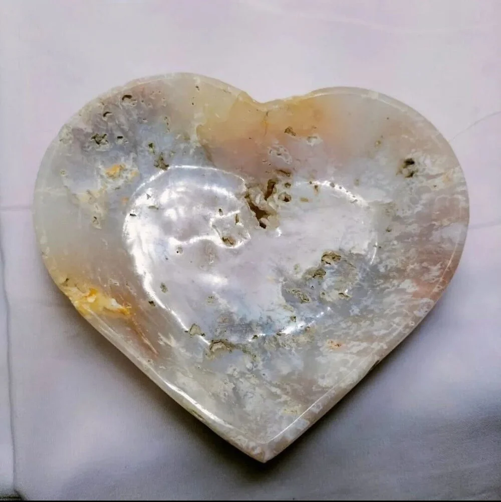 Agate heart with druzy (Small) — Mystic Healing Stones