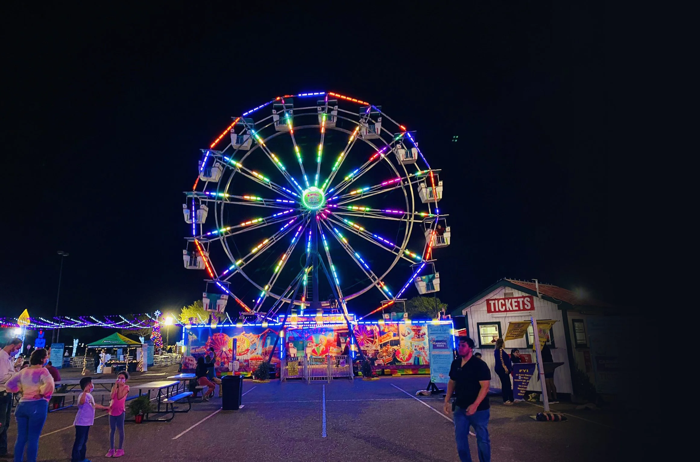 Theme Park Rides At Night