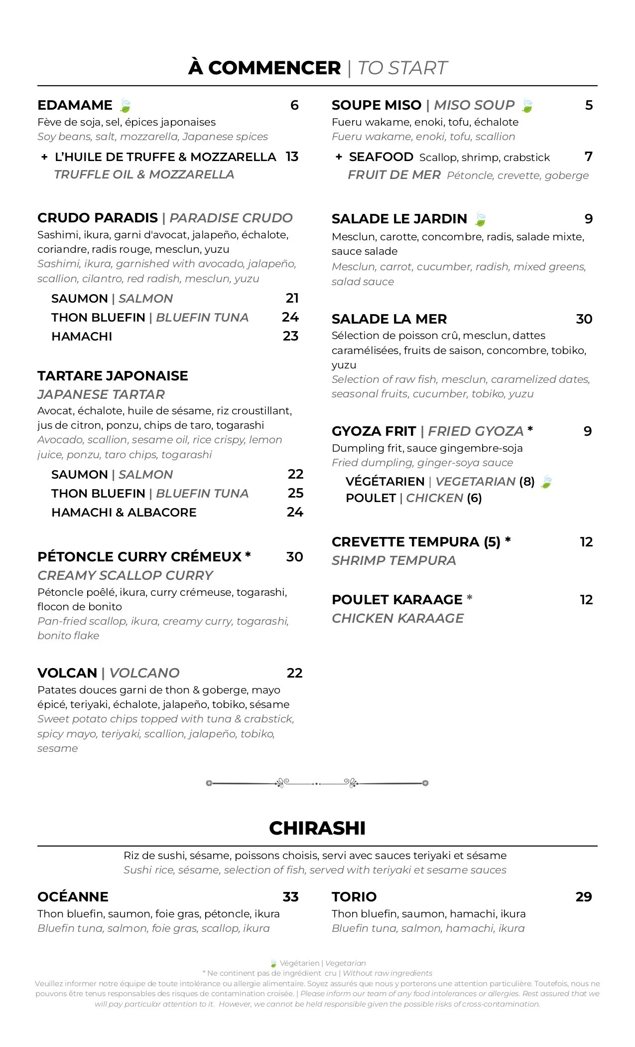 NOTRE-DAME DINE-IN — SHUSHU MTL