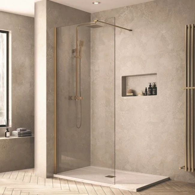 Porcelain Slab Shower Walls in Sarasota | Grout-Free & Elegant