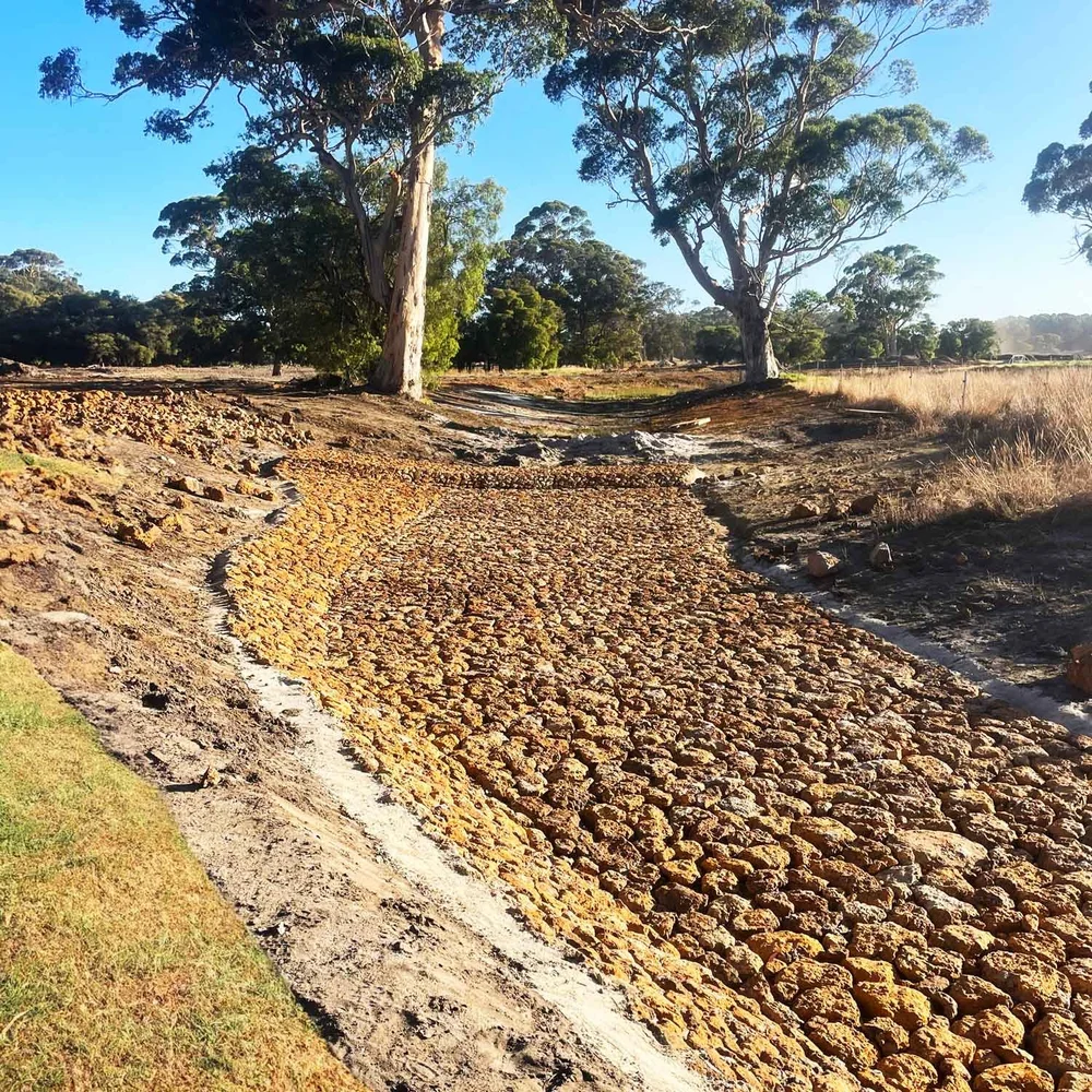Stone Pitching - SW Western Australia — Westcoast Retaining & Earthworks