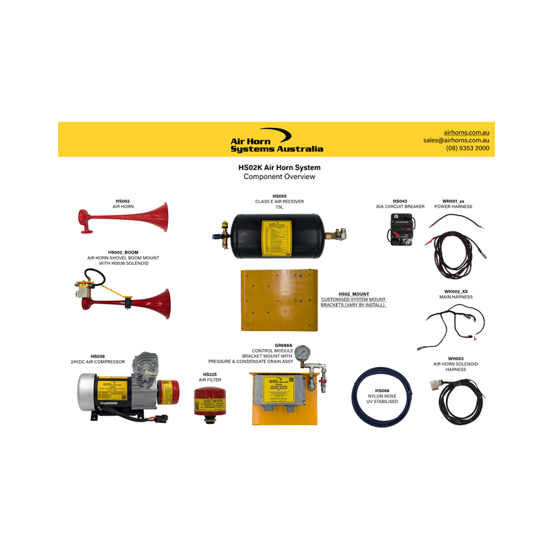 Shop All Parts — Air Horn Systems Australia