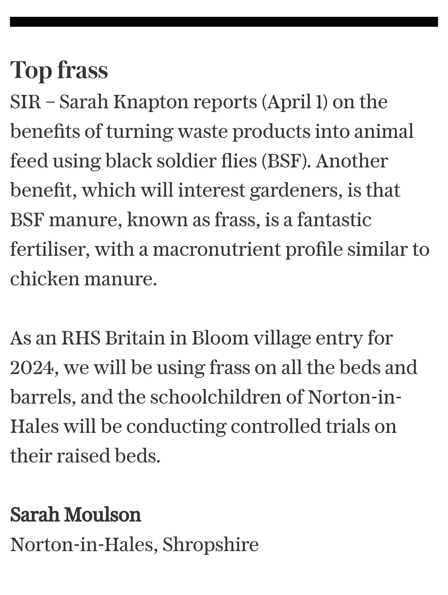 Top Frass — Fly2Feed