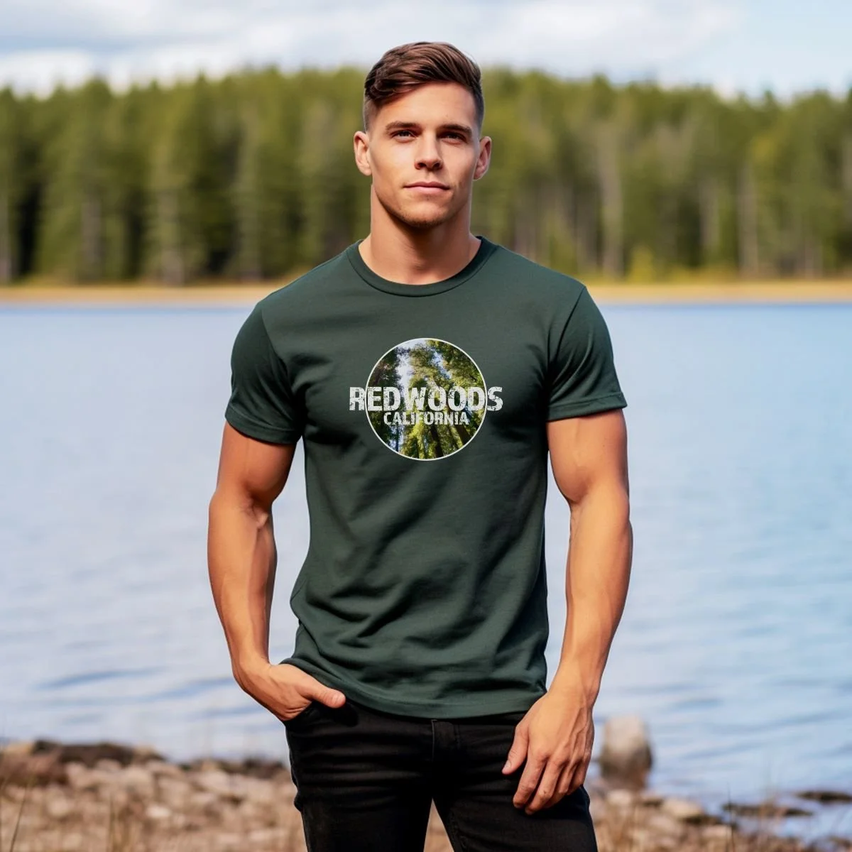 Redwoods California Short Sleeve T-Shirt - Redwood National Park ...