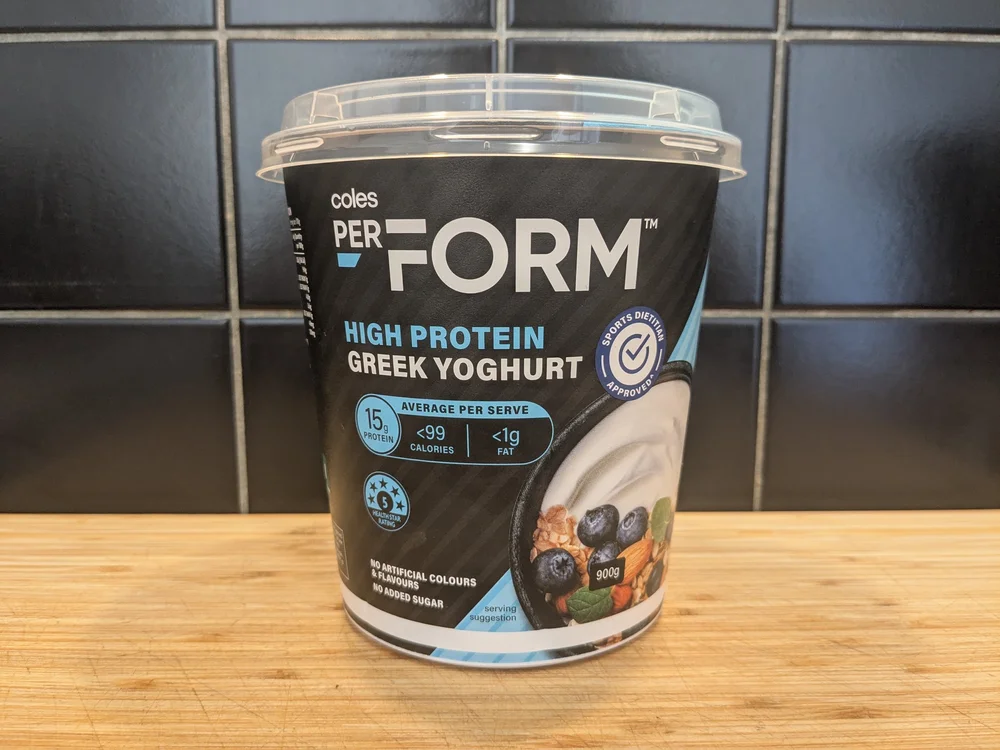 Coles Perform high protein Greek yoghurt review — Hello Gut Health