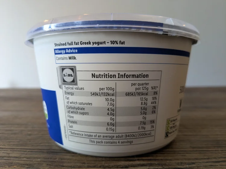 Lidl Milbona Authentic Greek yoghurt review — Hello Gut Health