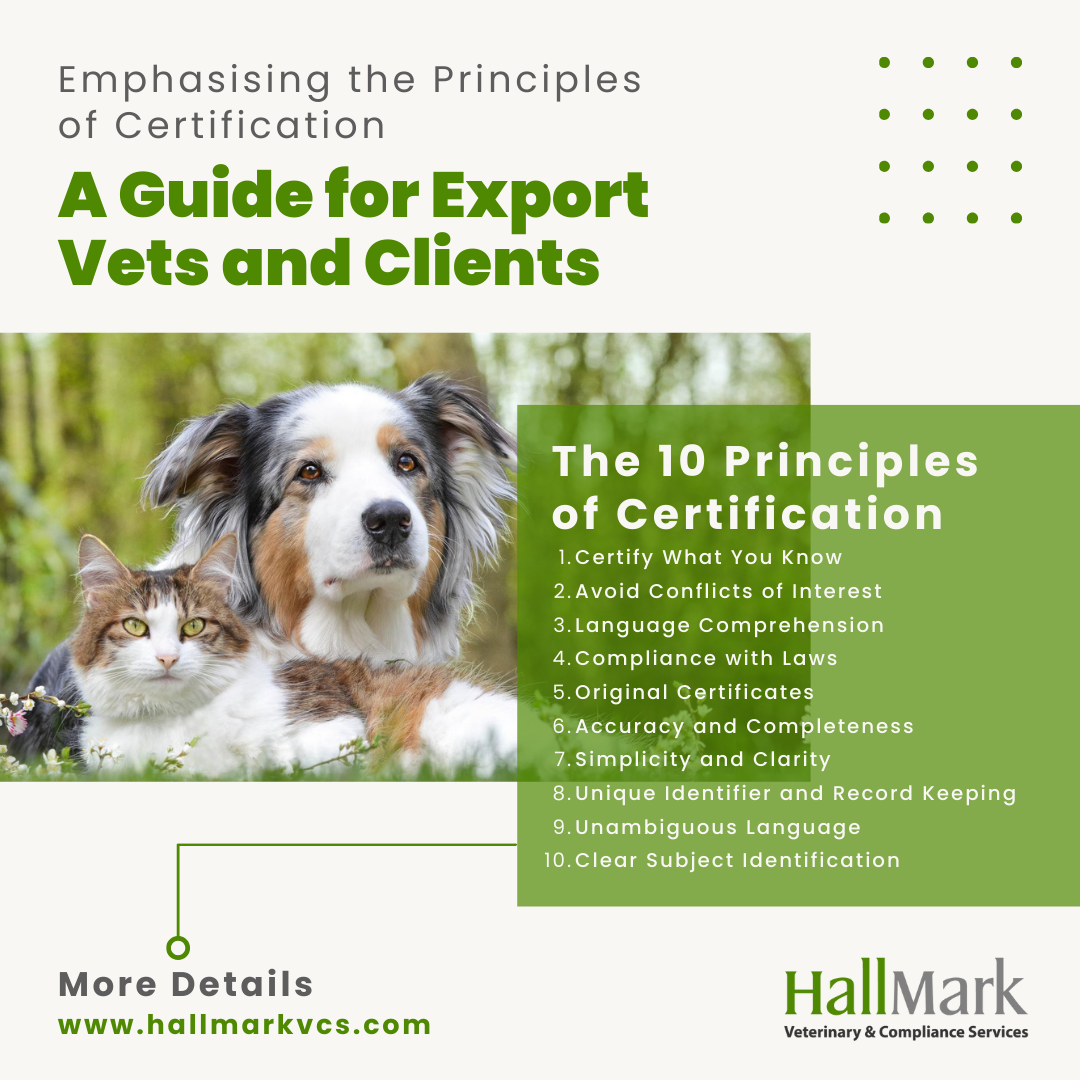 Understanding Certification Principles for Veterinary Exports ...
