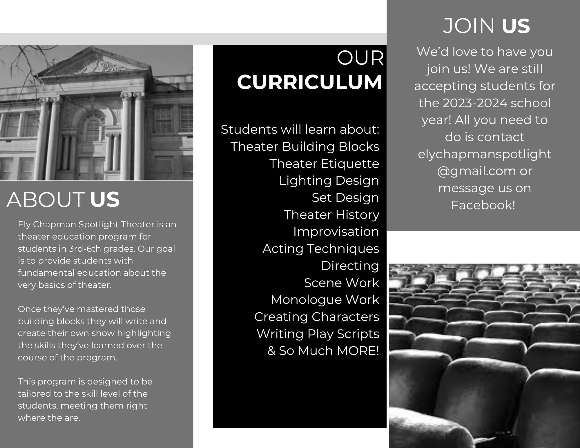 Spotlight Theater — Ely Chapman Education Foundation