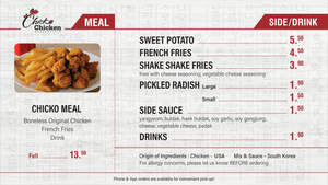 Menu 1 — Chicko Chicken WA