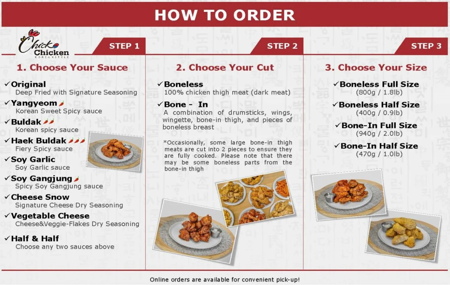 Menu 1 — Chicko Chicken WA