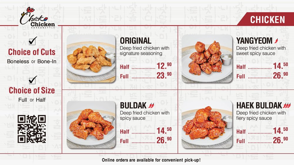 Menu Photos — Chicko Chicken WA