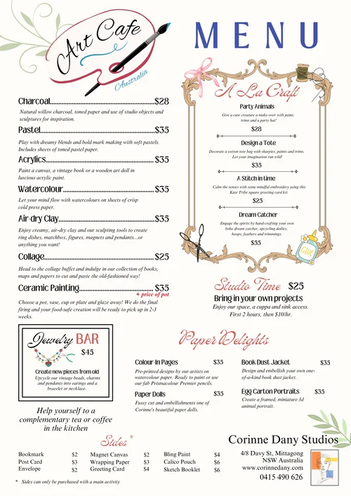 Art Cafe | Get Creative Today — Corinne Dany Studios