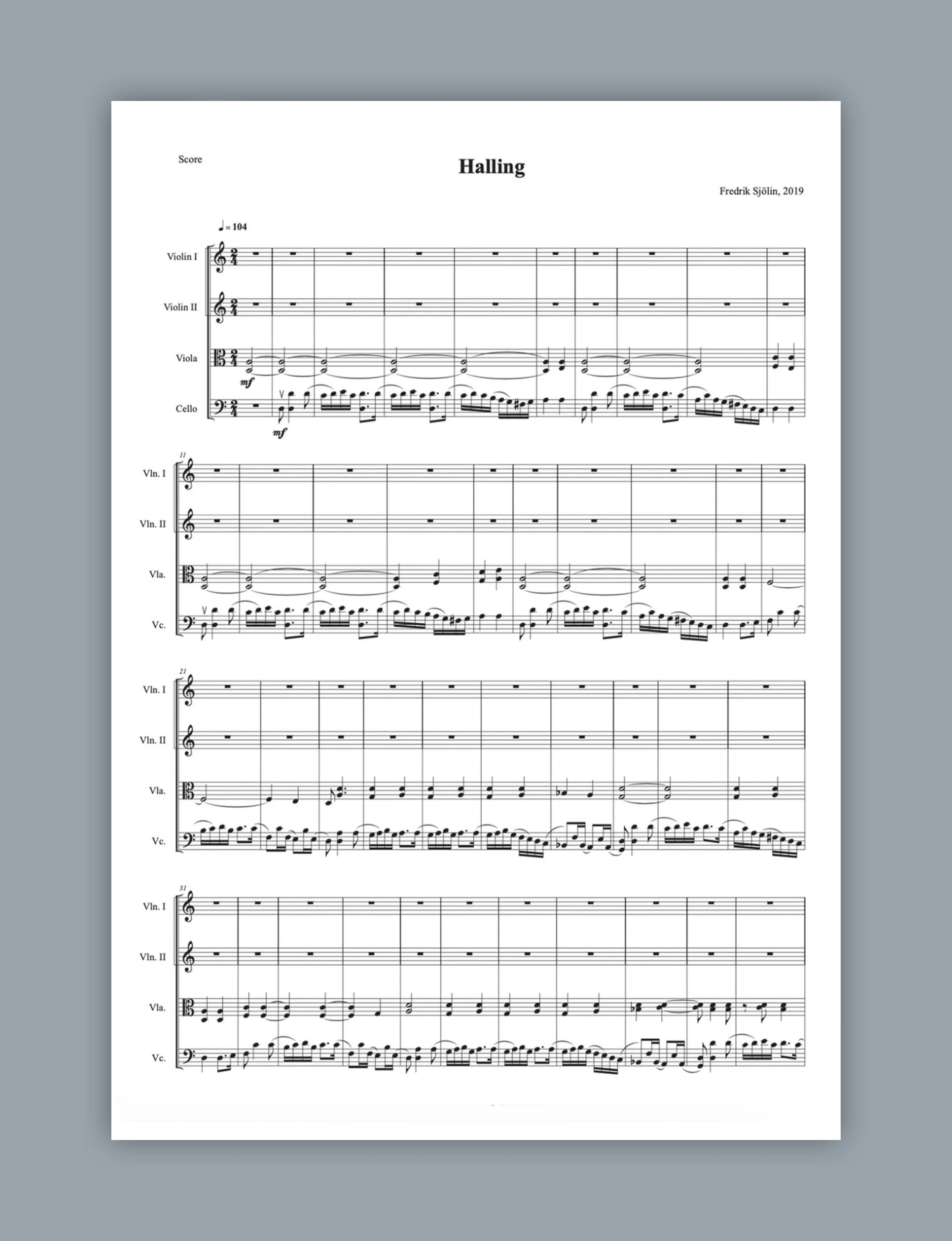 Sheet music — DSQ SHOP
