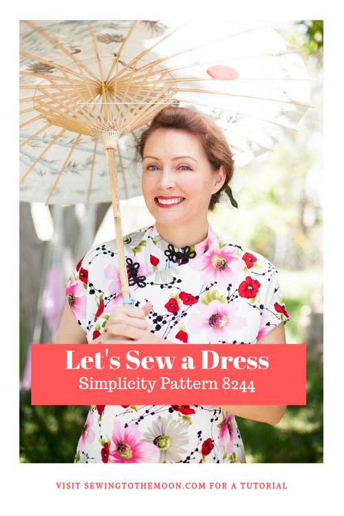 How to Sew Simplicity 8244 Cheongsam — Sewing to the Moon
