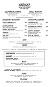 Chelsea Menu — Electric Burrito